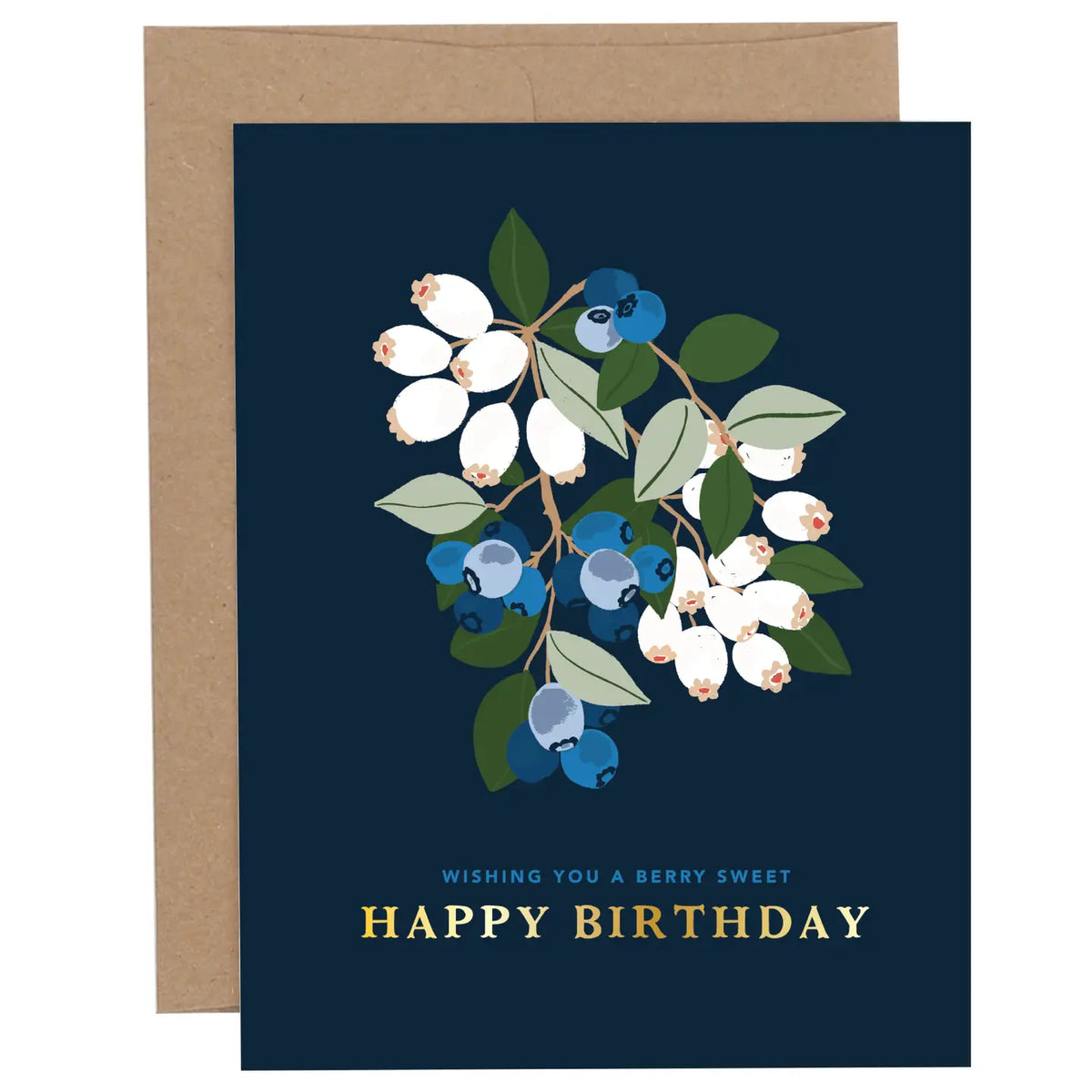 Berry Sweet Birthday Blueberry Greeting Card – On Paper